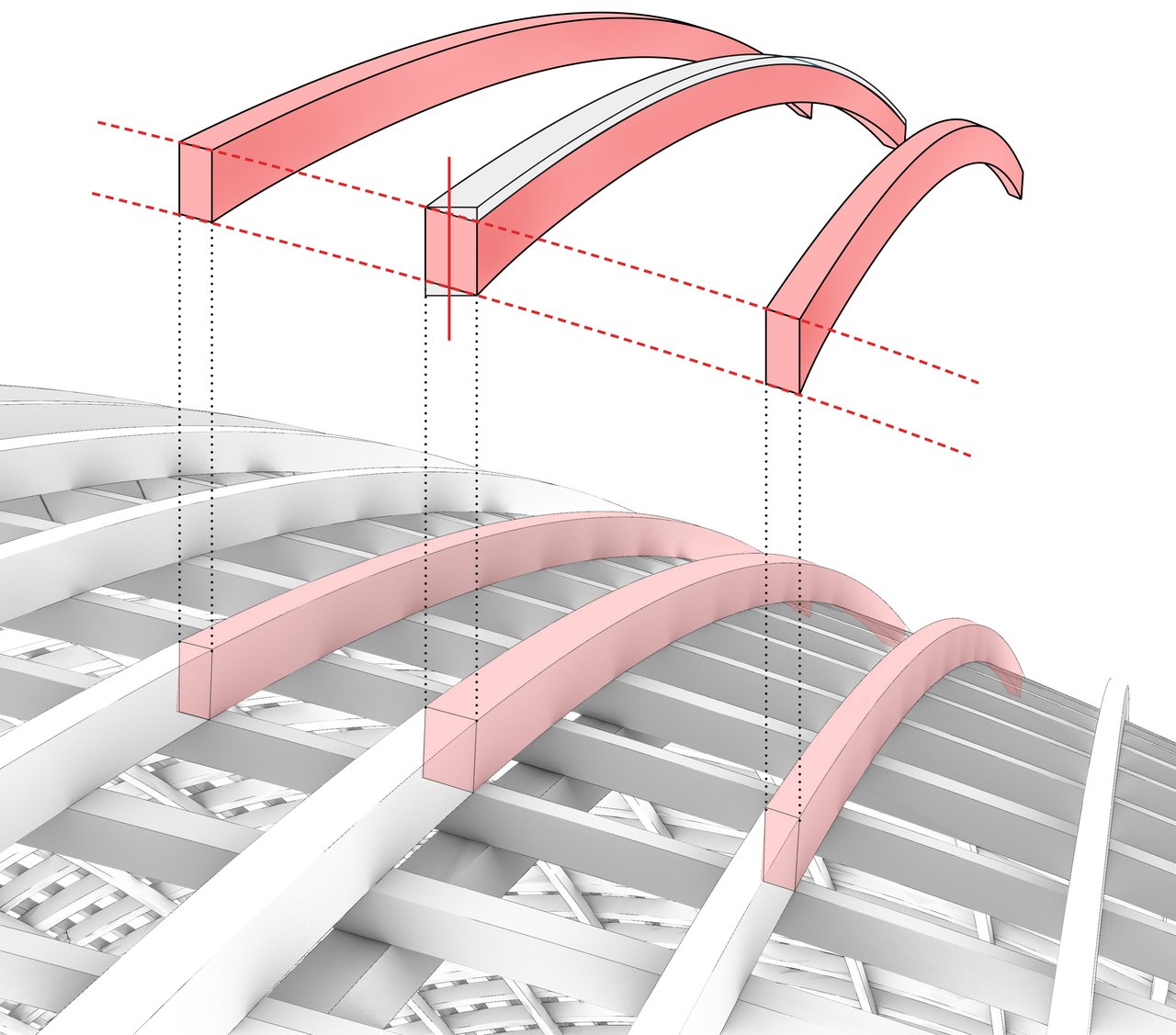 NOW, NEAR, NEXT, Timber Domes at Taiyuan Botanical Garden, Taiyuan, China